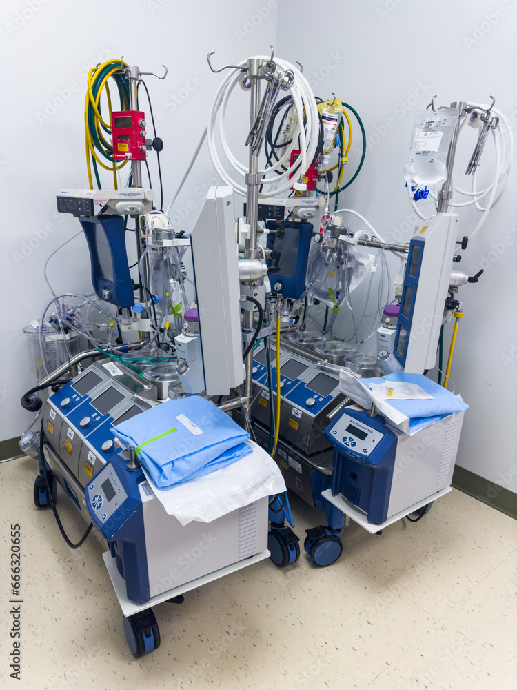 Chicago, IL, USA, October 22, 2023, Cardiopulmonary Bypass Machine ...