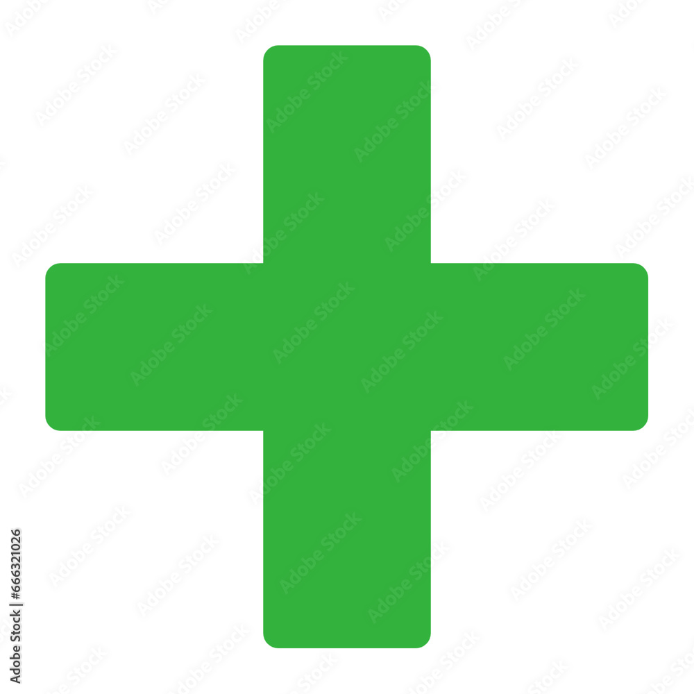 green plus symbol, first aid, hospital symbol Stock Illustration ...