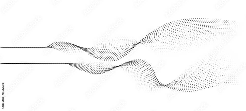 Flowing dots particles wave pattern 3D curve halftone black gradient ... Flowing dots particles wave pattern 3D curve halftone black gradient ...