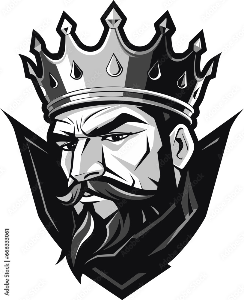 Monarchs Reverence Black Vector Art Celebrating Sovereign Grandeur ...