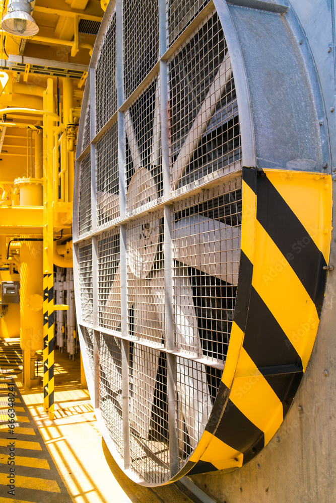 Large cooling fans on drilling rigs are used to cool heat exchangers in ...