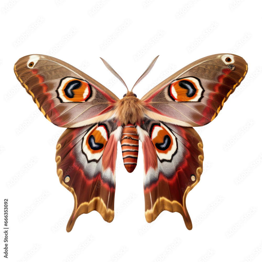 atlas moth,beautiful moth,giant moth isolated on transparent background ...
