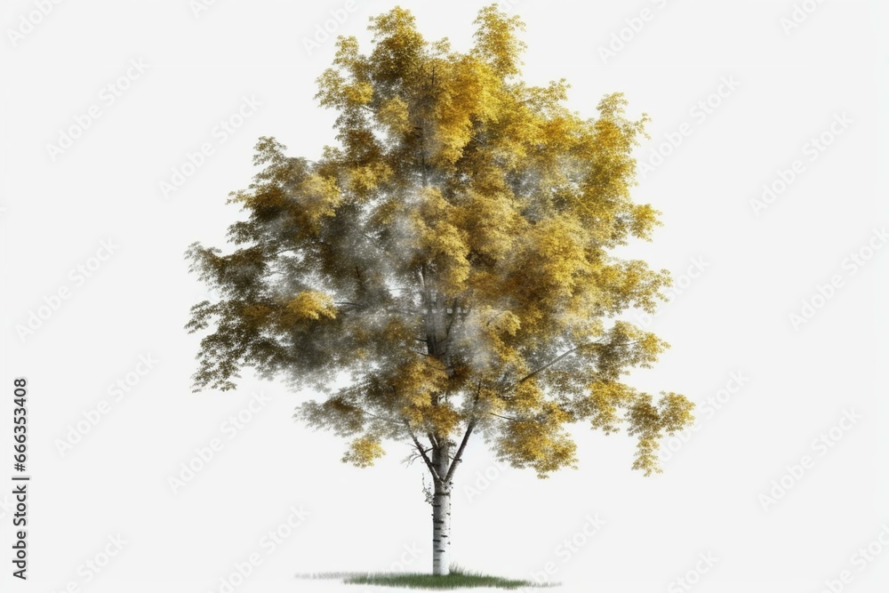 Isolated European aspen tree on transparent background for ...
