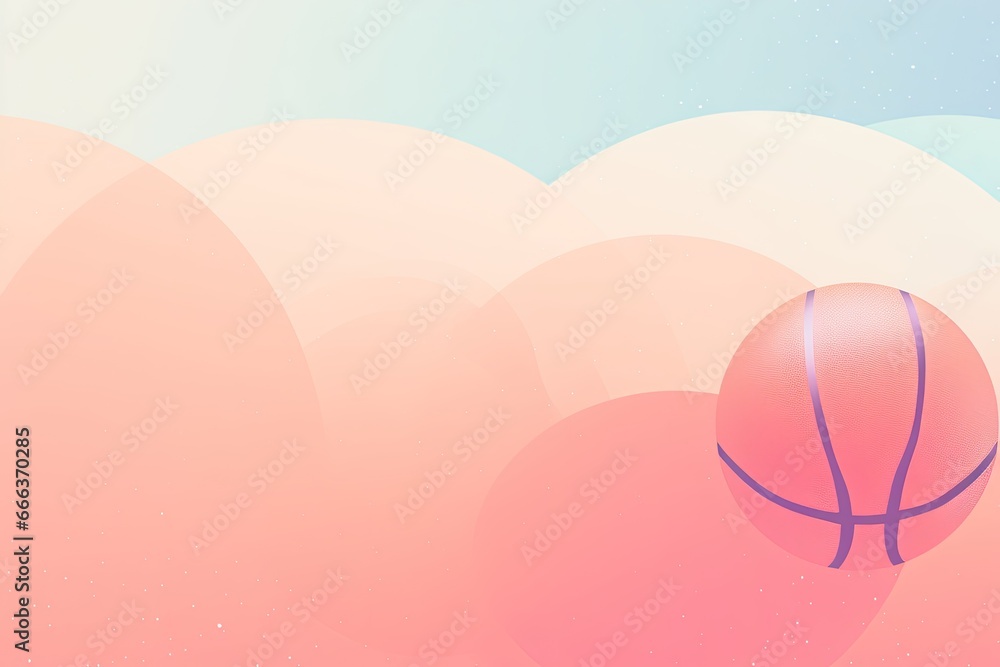 Minimal Cute Pastel Basketball Wallpaper - Aesthetic and Trendy Designs ...