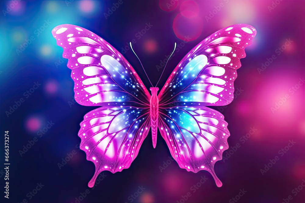 Smooth Gradient Texture Color Butterfly Wallpaper with Blurred ...
