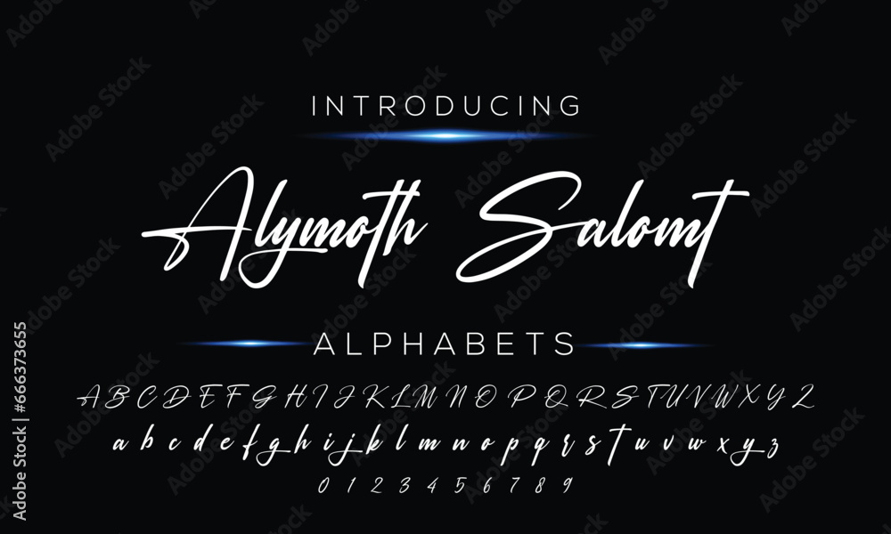Hand drawn vector alphabet. Script font. Isolated letters written with ...