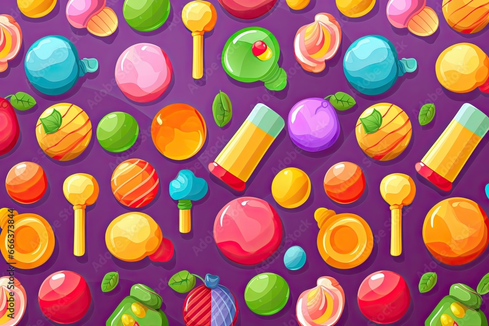 Candy Wallpaper: Flat Seamless Texture for Vibrant and Playful ...