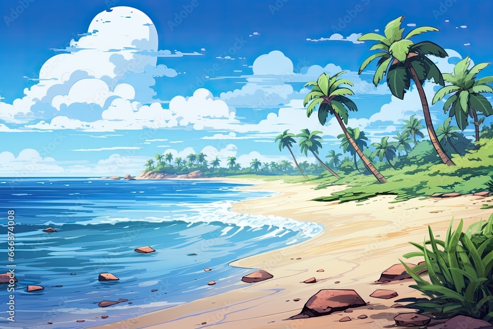 Cartoon Beach: Stunning Aesthetic Beach Pictures for a Dreamy Summer ...