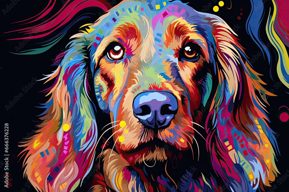 Dog Wallpaper: Abstract Art Background Colors for a Vibrant and Playful ...