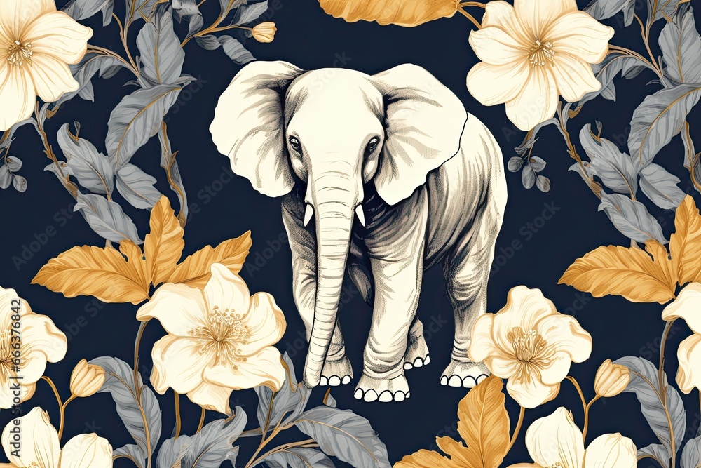 Elephant Wallpaper: Seamless Pattern for a Whimsical and Nature ...