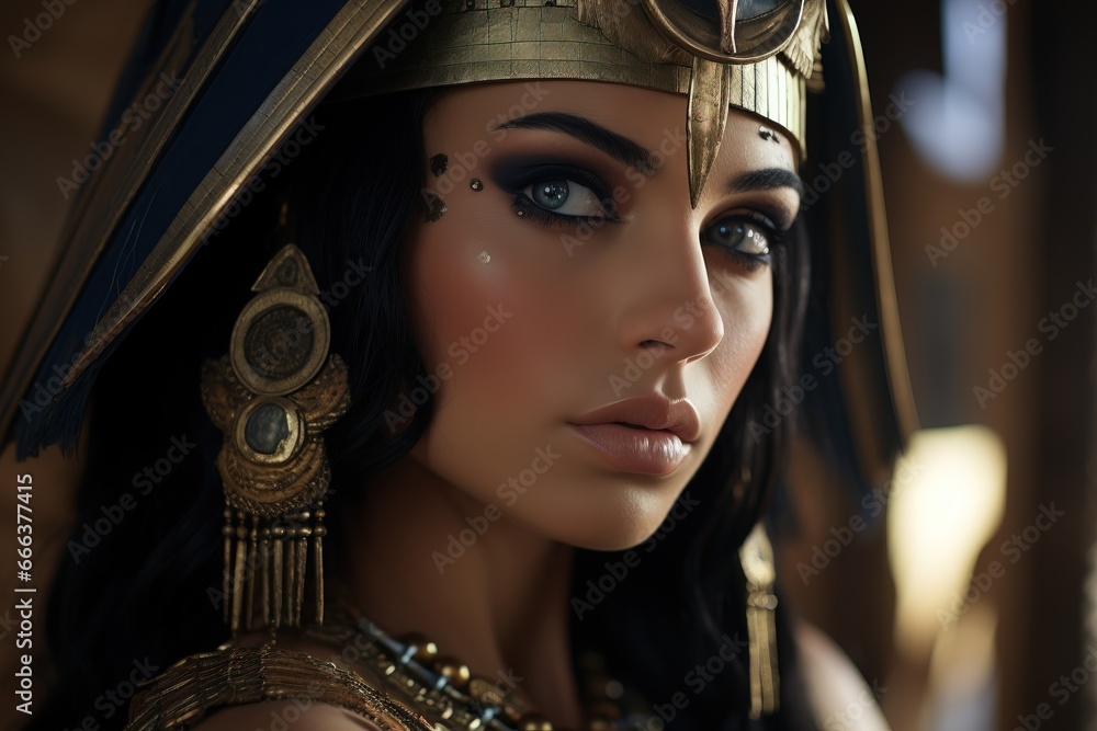 Cleopatra Close Up in Egypt Ancient Egyptian Pharaoh History Photo ...