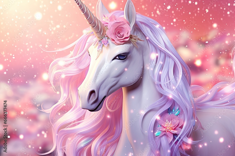 Glitter Unicorn Wallpaper: Macro Closeup for Magical Displays Stock ...