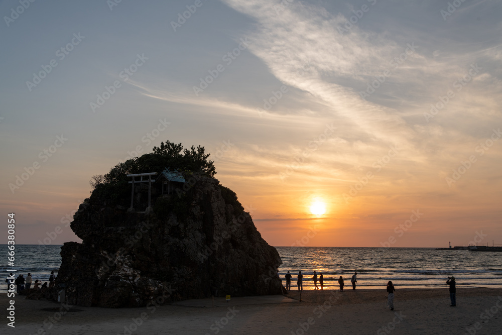 Sunset at Inasa beach in Izumo, Shimane, Japan Stock Photo | Adobe Stock
