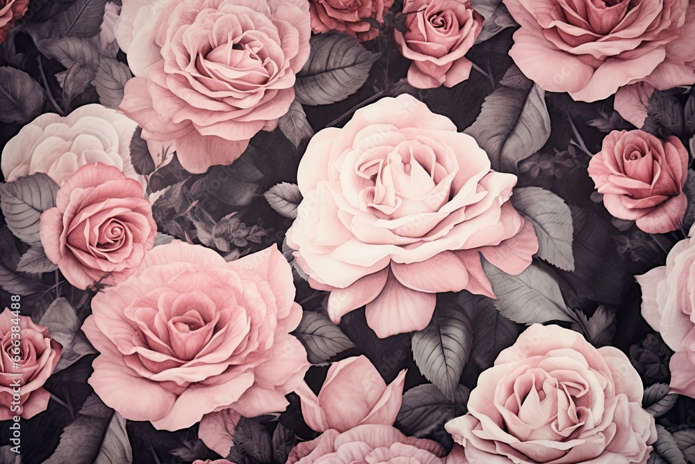 Roses Wallpaper: Textured Fabric Surface for Stunning Interior Wall ...