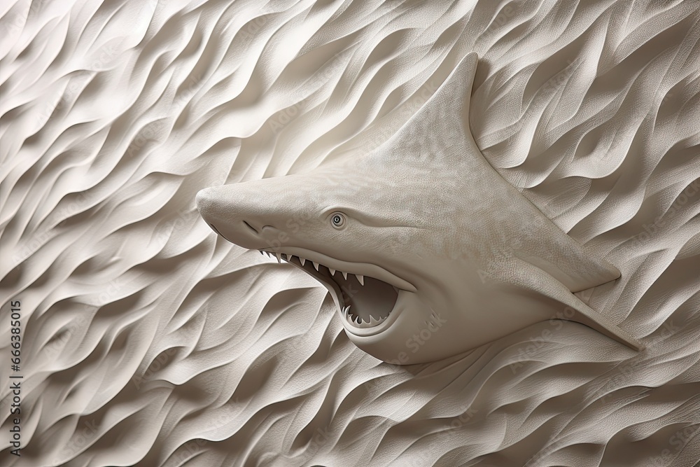 Shark Wallpaper: Fabric Textured Surface for Interior Wall Design ...
