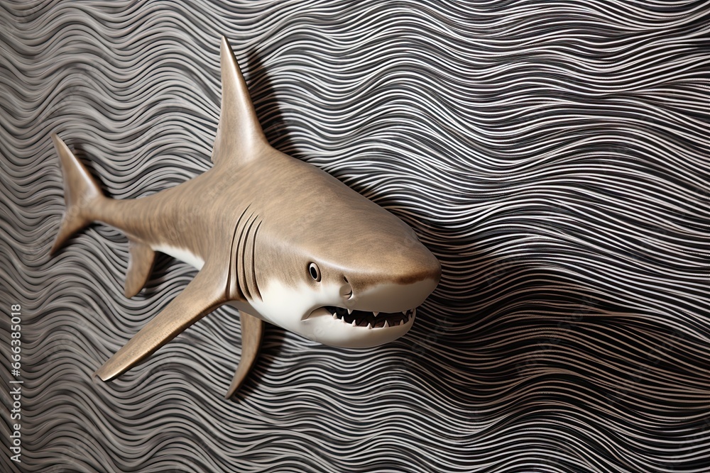 Shark Wallpaper: Fabric Texture Surface for Interior Wall Design ...