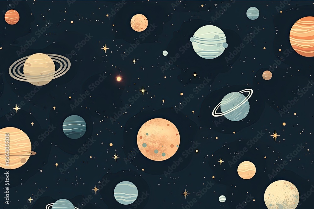 Solar System Wallpaper: Stunning Seamless Textile Design for Exquisite ...