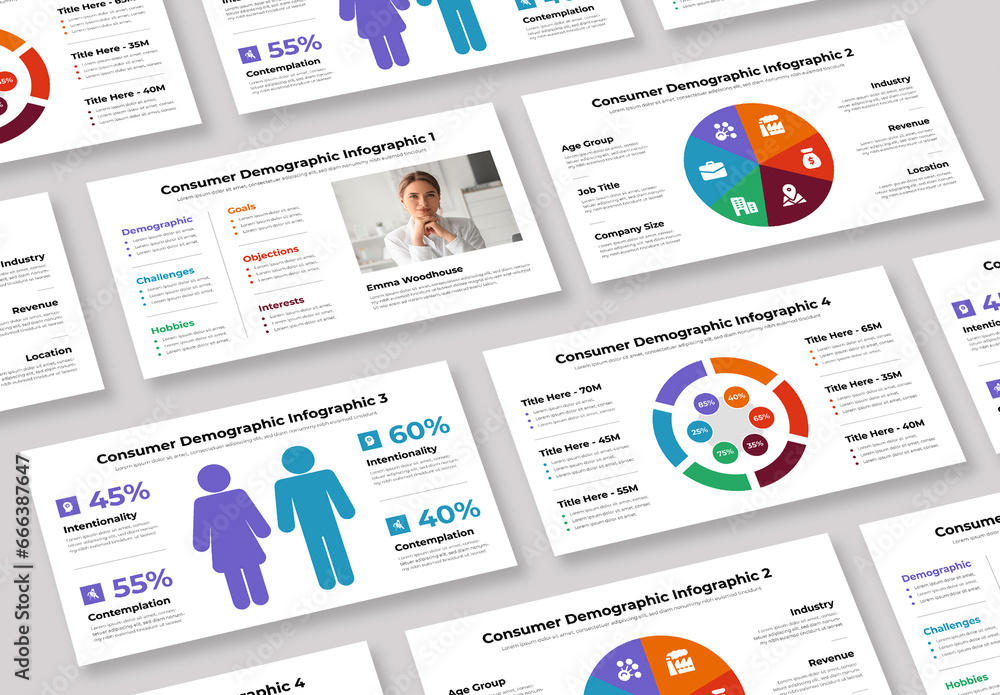 Consumer Demographic Infographic Stock Template | Adobe Stock