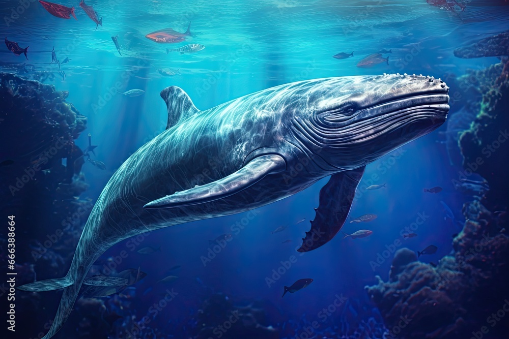 Whale Blue Color: Majestic Sea Creature Texture in Striking Detail ...