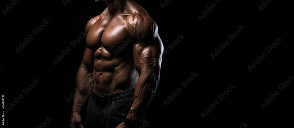 Muscle mastery athletic bodybuilder dumbbell workout. Building strength ...