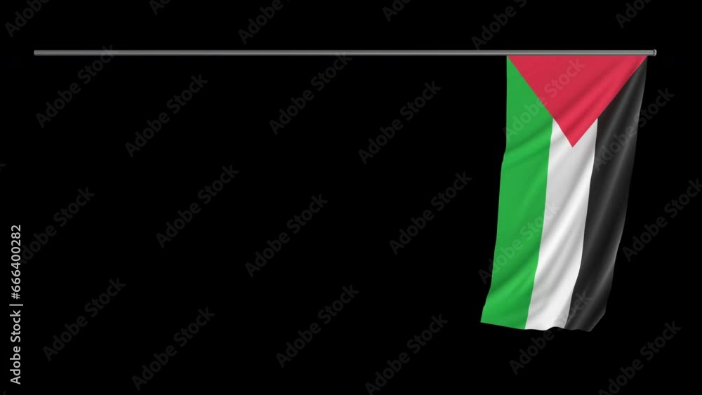 Palestine Flag Animation on Pole - Highly Detailed and Realisitic 15 ...