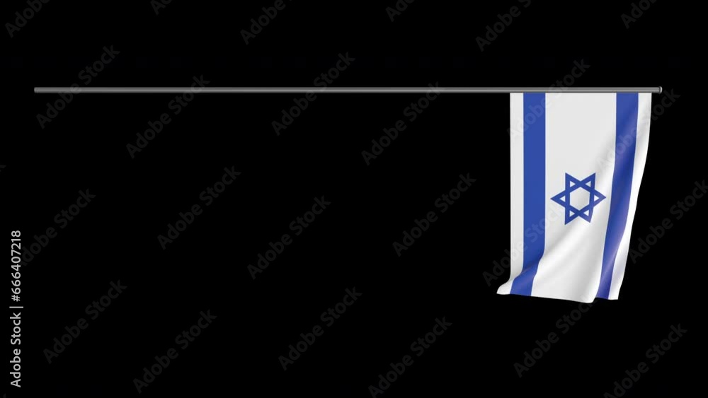 Israel Flag Animation on Pole - Highly Detailed and Realisitic 15 ...
