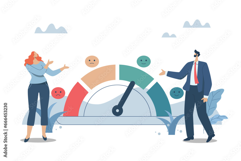 Measuring customer satisfaction scores with emotion icons, Performance ...