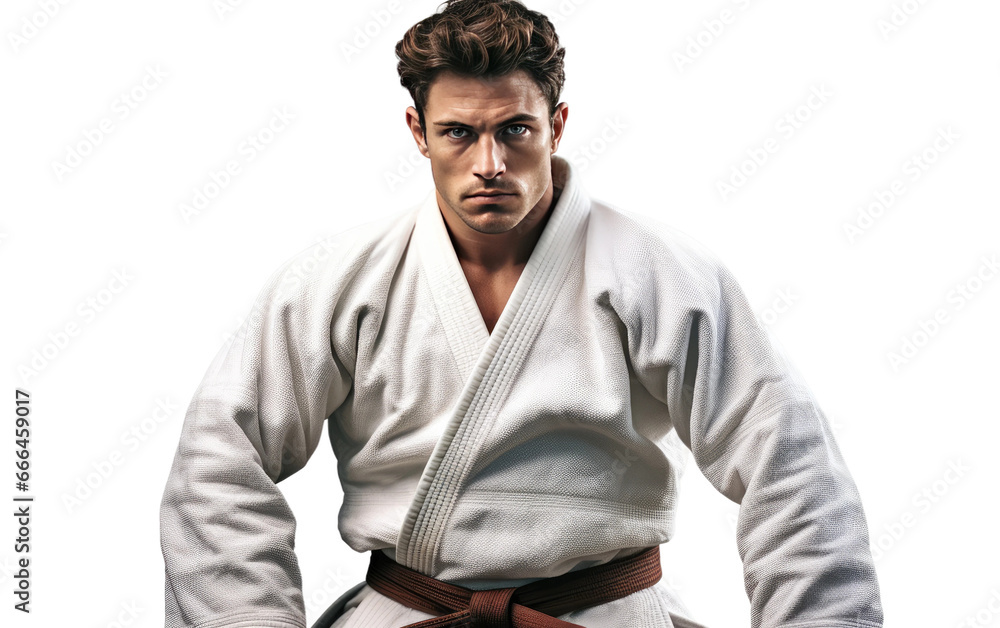 Professional Judo Player Drawing on White or PNG Transparent Background ...