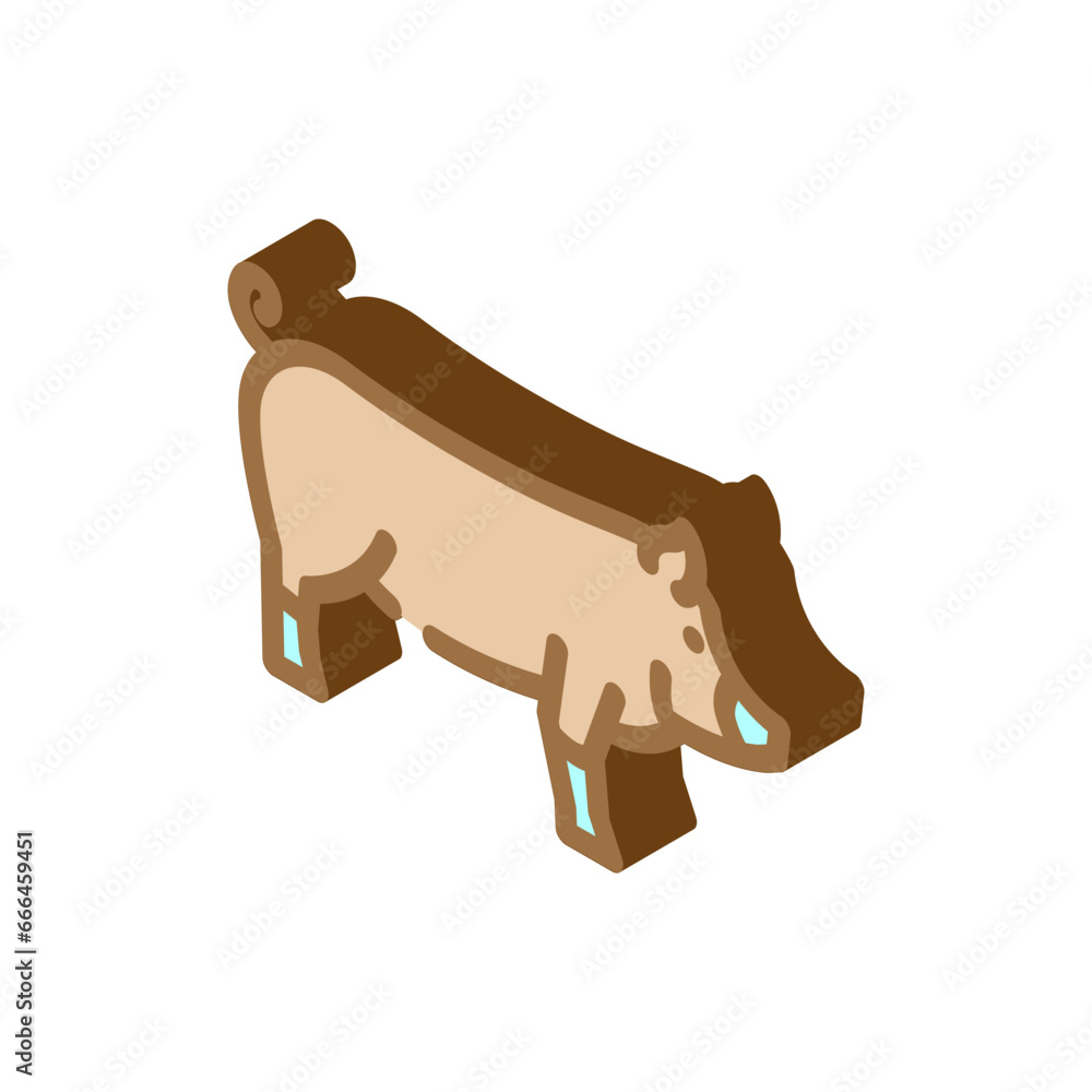 berkshire pig breed isometric icon vector. berkshire pig breed sign ...