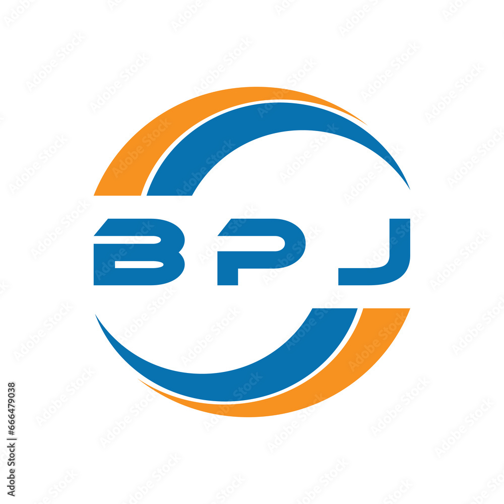 BPJ letter logo design on a white background or Monogram logo design ...