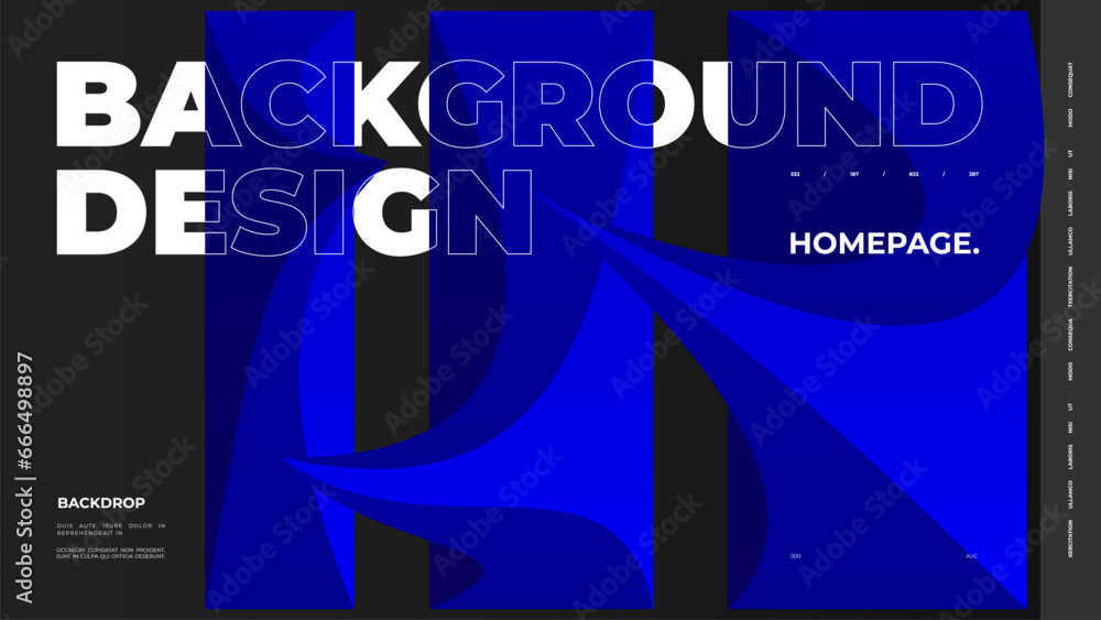 Abstract web page, homepage, landing page concept. Strict and discreet ...