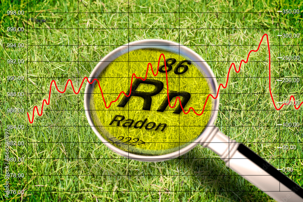 The dangerous radioactive radon gas under the ground - concept image ...