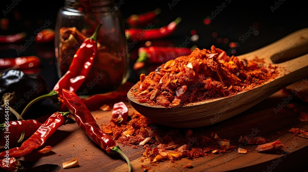 Spicy ghost pepper flakes, celebrated as among the hottest chili flakes ...
