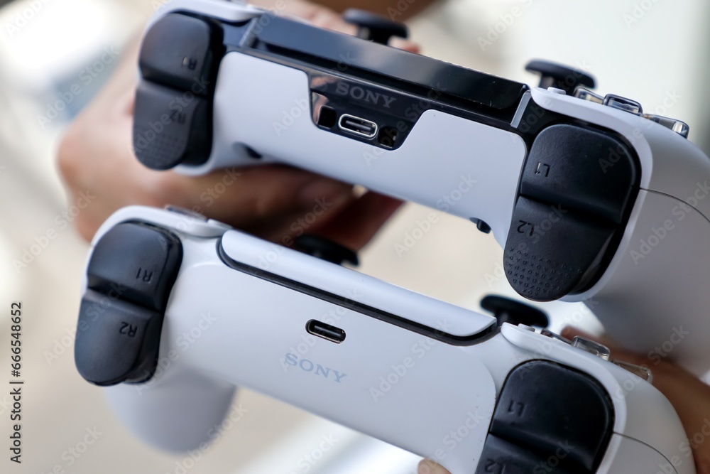 Bangkok, Thailand - October 23, 2023 : New controller from Sony ...