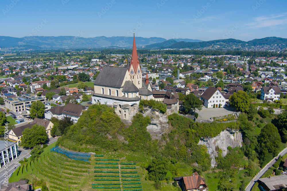 Pfarr- and Wallfahrtskirche on the Liebfrauenberg, City of Rankweil ...