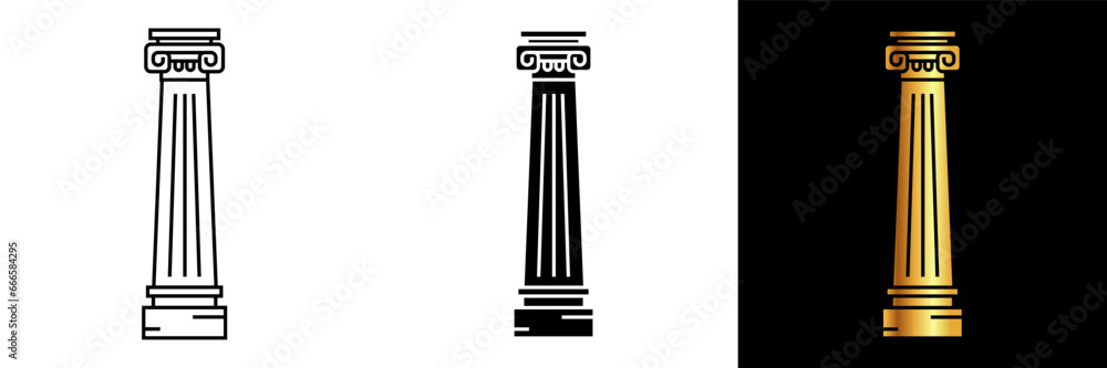 The Ionic Column icon epitomizes classical architecture, representing ...