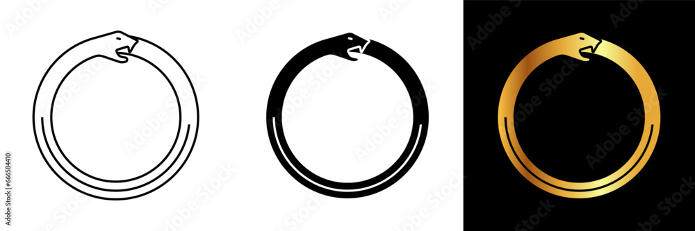 Poster The Ouroboros icon, rooted in ancient mythology and alchemical ...