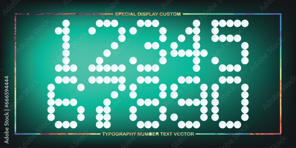assorted digital custom vector numbers. minimum. Color gradation. Dark ...