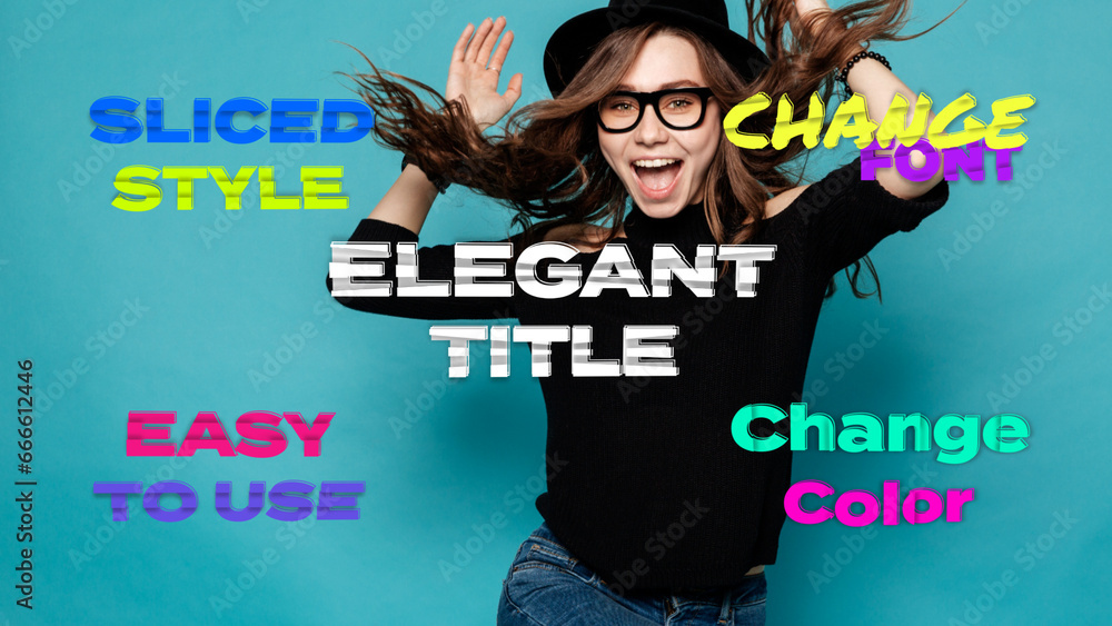Elegant Sliced Titles Stock Template | Adobe Stock