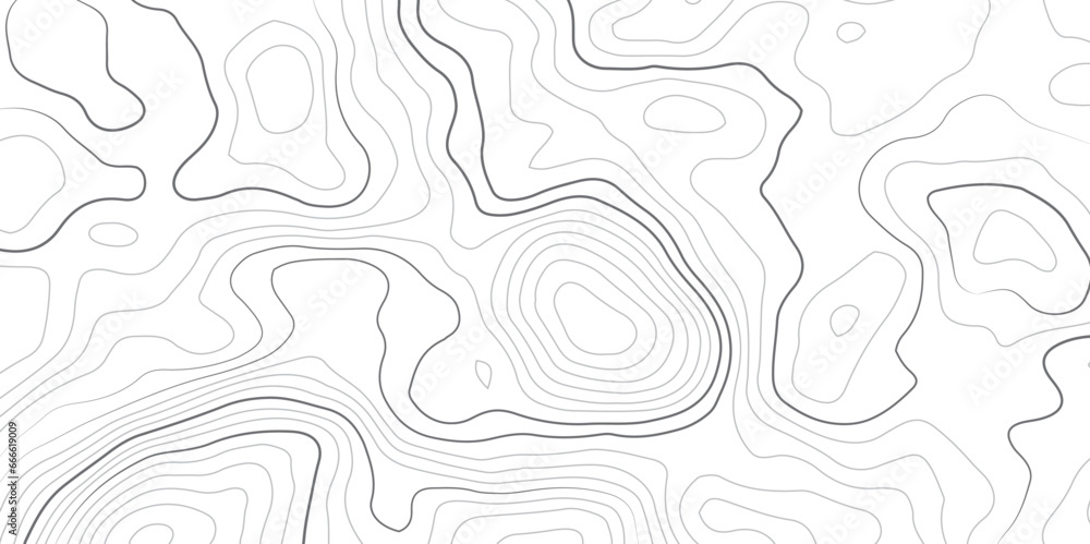 Abstract topographic contours map background. Topography white wave ...