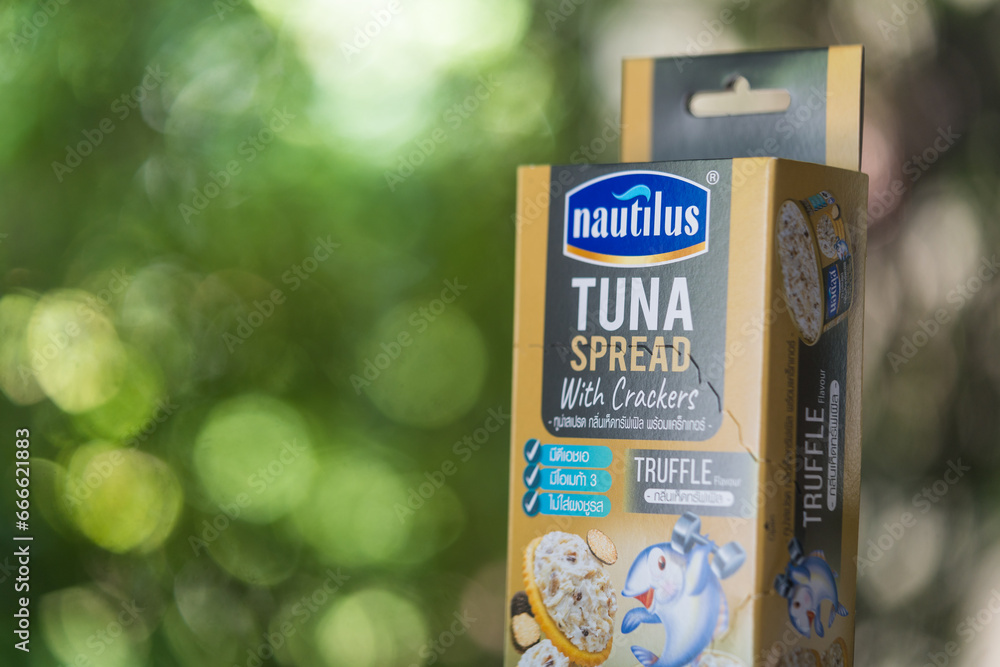 Bangkok, Thailand - October 23, 2023 : Nautilus Tuna Spread new flavors ...