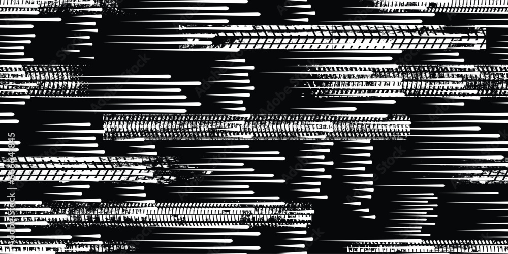 Tire track seamless pattern. Grange tread marks Textured vector car ...