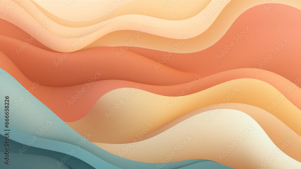 Soothing gradient waves in pastel colors, showcasing flowing layered ...