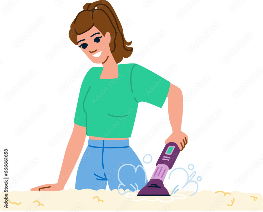 service steam cleaning vector. equipment house, professional carpet ...