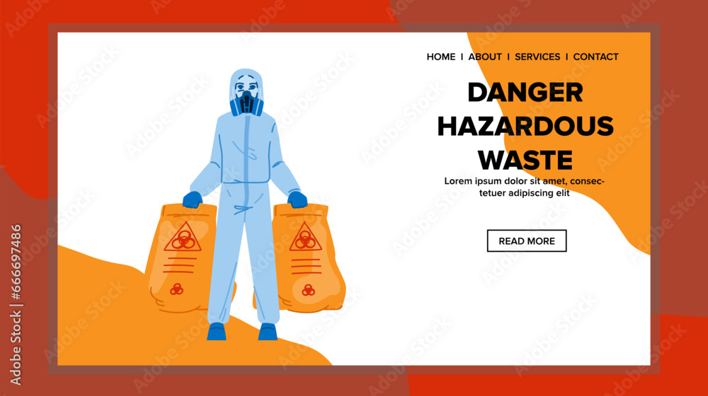 flat danger hazardous waste vector. toxic safety, industry industrial ...