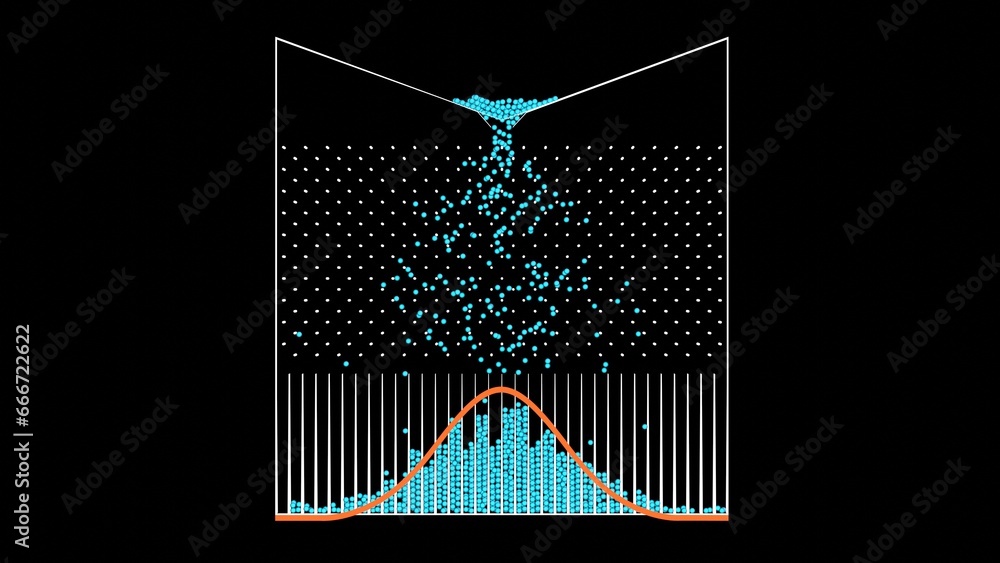 normal distribution gauss bell curve 3d illustration. Can be used to ...