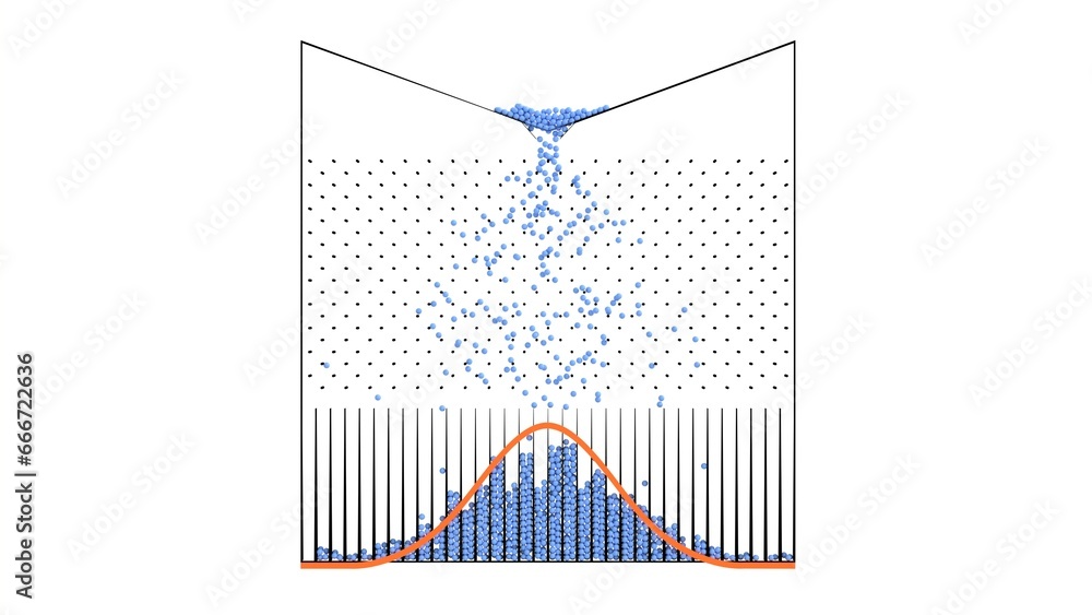 normal distribution gauss bell curve 3d illustration. Can be used to ...