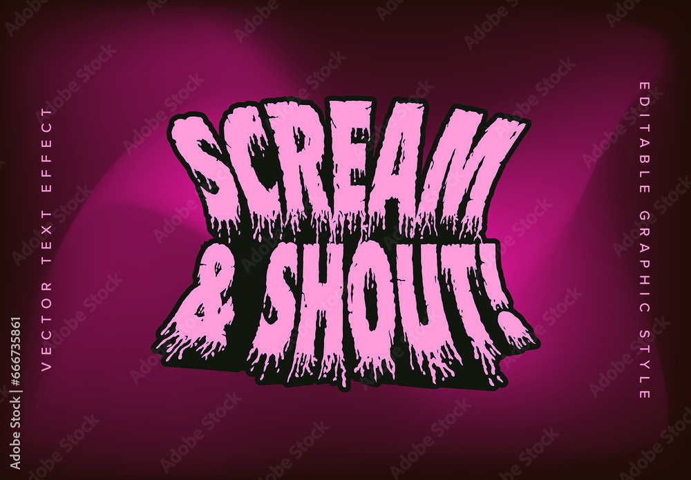 Warped Text Effect Mockup Stock Template | Adobe Stock