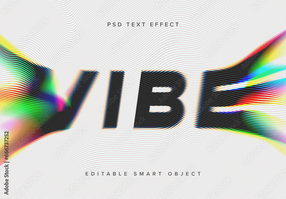 TV Glitch Text Effect Mockup Stock Template | Adobe Stock