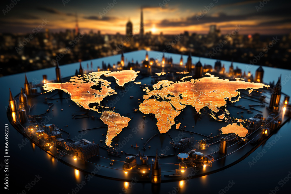 A world map with arrows depicting the flow of international migration ...
